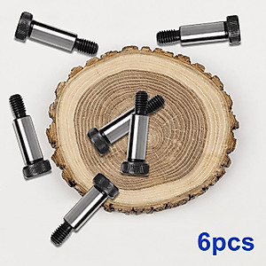 S SYDIEN 6Pcs Alloy Steel Hexagon Socket Head Shoulder Screw Bolt 3/8" Shoulder Dia,5/8" Shoulder Length,5/16"-18 UNC Thread