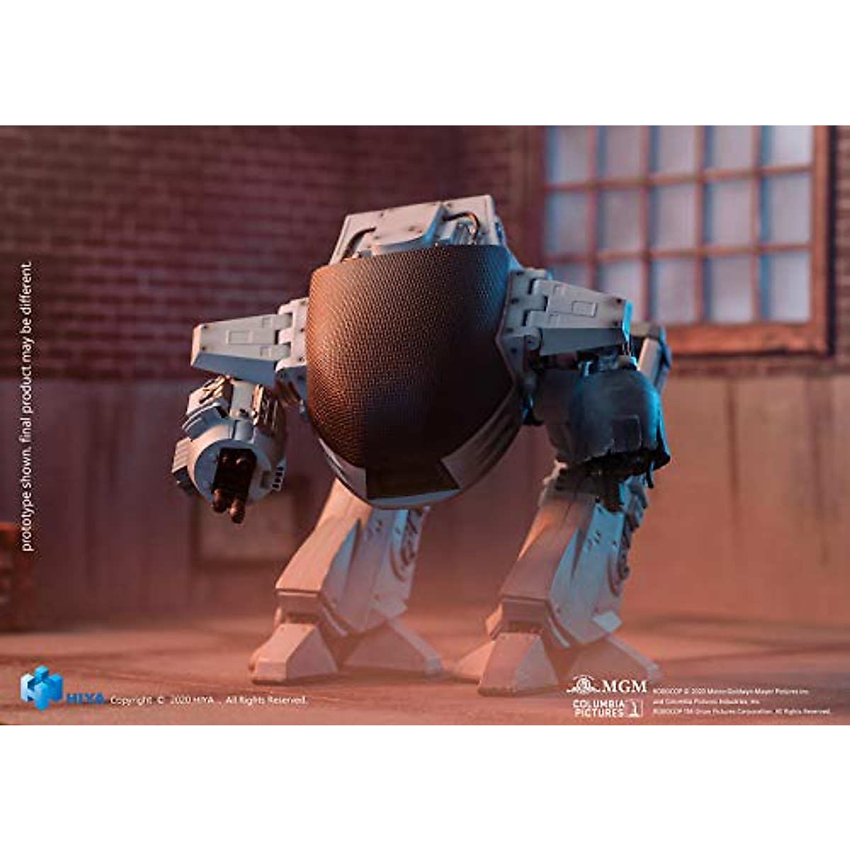 Hiya Toys Robocop: Battle Damaged ED-209 1:18 Scale Action Figure, Multicolor