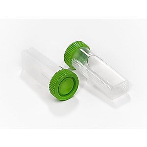 Caplugs Evergreen 240-5440-G8K Pap Series – Disposable Slide-Fix Jars with Green Screw-Cap, 25 Pack, Natural Polypropylene Co-Polymer (PPC), 4 Slides, 30 mL, Pap Smear, FNA Biopsies, Small Samples