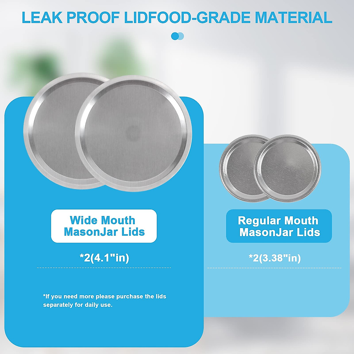 Mason Jar Vacuum Sealer Kit for FoodSaver - Food Saver Jar Sealer Attachment,Food Storage with Accessory Hose for Regular and Wide Mouth Mason Jars