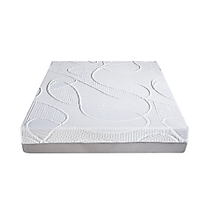 AC Pacific HERBACOAL Collection 12" Medium Firmness Green Tea Infused Memory Foam Mattress Made In USA, Queen, White