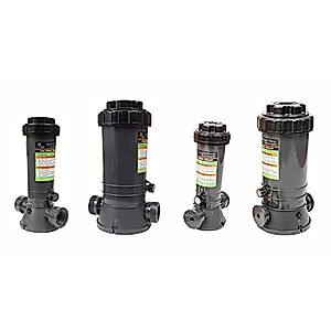 SUNSOLAR Automatic Chlorinator for Above Ground Pools and In-Ground Pools- Free Standing in-Line - Dispenser Holds 9lbs Comes with Fittings