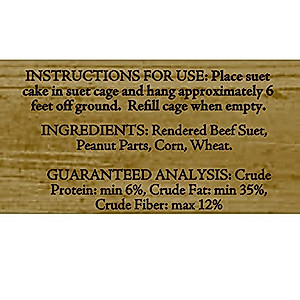 Heath Outdoor Products DD5-12 Suet Peanut Cake, Case Of 12 , Brown