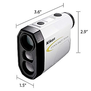 Nikon Coolshot 20i GII Golf Laser Slope Rangefinder, Standard Version White with yellow trim, Medium