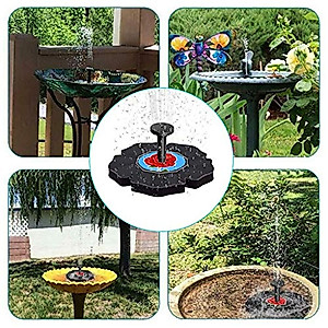 XXXDXDP Floating Solar Fountain Standing Floating Solar Bird Bath Water Pumps for Garden
