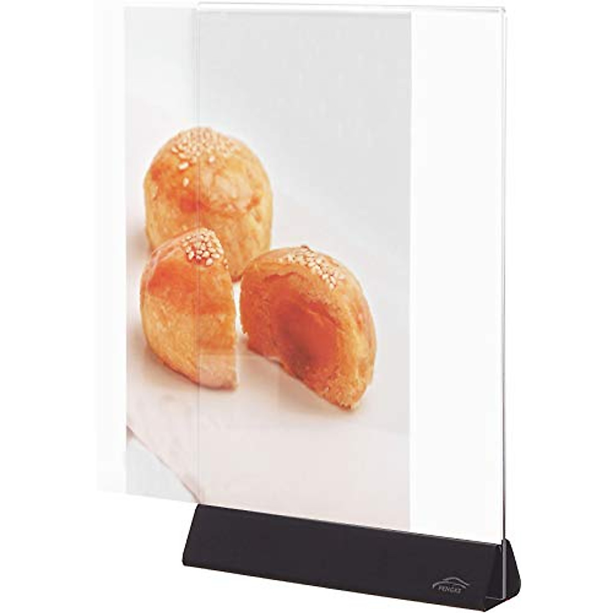 8.5x11 Acrylic Sign Holder, Clear Sign Holder Plastic Paper Holder Slant Back Sign Holders 8 1/2 x 11 inches Sign Holder Acrylic Display Stand for Office, Store,5 Pack