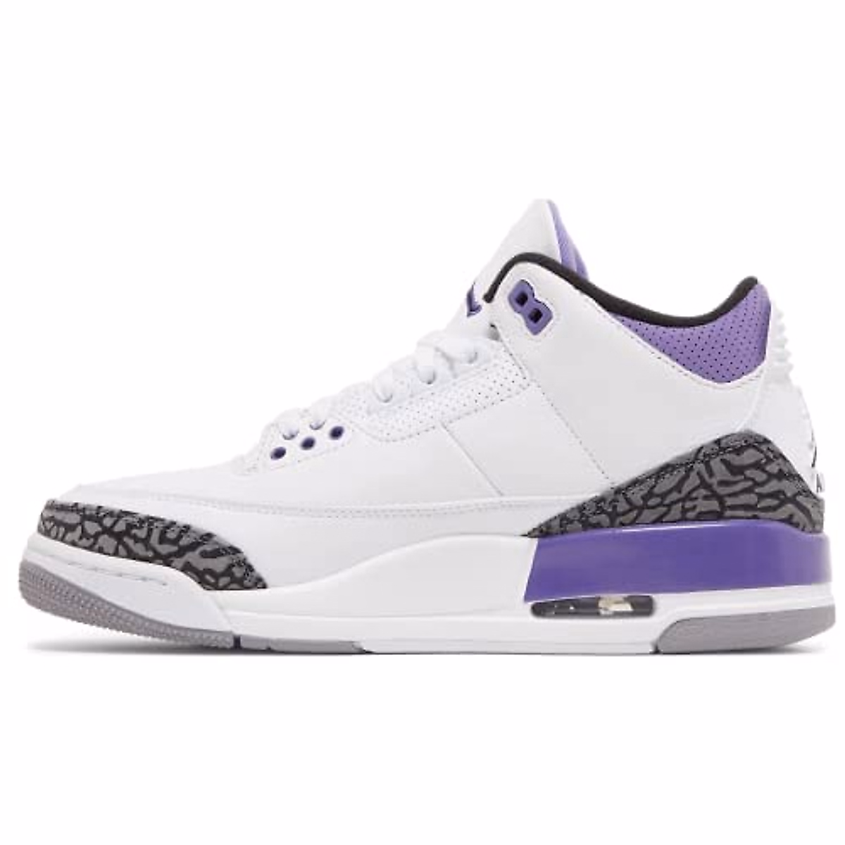 Nike Men's Air Jordan 3 Retro Basketball Shoes, White/Black-dark Iris-cement G, 10