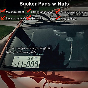 AccEncyc 12 Pack Suction Cup with Screws 1.7" Plastic Suction Pads Clear PVC Sucker Pads with M6 Screw Nut Extra Strong Adhesive Glass Suction Holder