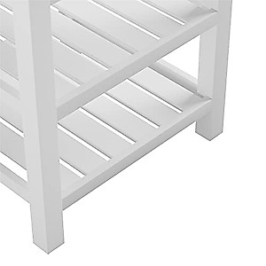 DHP Camden 24” Bathroom Vanity, White with Black Towel Rack