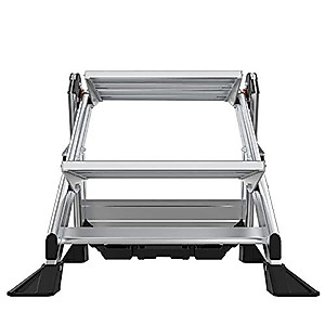 Little Giant Ladders, Jumbo Step, 2-Step, 2 foot, Step Stool, Aluminum, Type 1AA, 375 lbs weight rating, (11902), Silver
