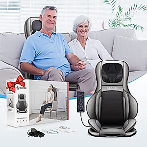 COMFIER Shiatsu Neck & Back Massager – 2D/3D Kneading Full Back Massager with Heat & Adjustable Compression, Massage Chair Pad for Shoulder Neck and Back Full Body, Gifts for Men Dad