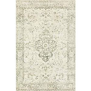 Loloi II Rosette Collection ROS-02 Ivory/Silver, Traditional 7'-6" x 9'-6" Area Rug