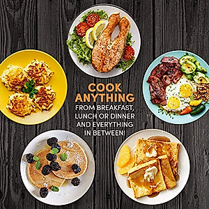 Elite Gourmet EGR2722A Electric 10.5" x 8.5" Griddle, Cool-touch Handles Non-Stick Surface, Removable/Adjustable Thermostat, Skid Free-Rubber Feet, Black