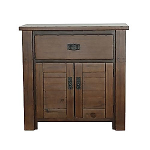 Progressive Furniture Trestlewood Nightstand, 31" x 17" x 31", Mesquite Pine