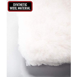 Adam's 10” Professional Wool Wash Pad - Plush Synthetic Car Wash Pad is Gentle On Auto Paint & Accessories Without Worry of Scratches or Swirls - Car Soap & Wax Safe Detailing Tool for Car or Truck