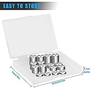 Cylindrical Tungsten Weights for Wood Car with 4 Different Sizes Total 3.75 OZ ，Letting Your Wood Car to The 5 oz Limit and Optimizing Your Wood Car for Speed Fastest