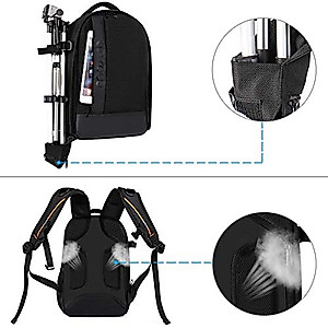 MOSISO Camera Backpack, DSLR/SLR/Mirrorless Photography Camera Case Buffer Padded Shockproof Camera Bag with Customized Modular Inserts&Tripod Holder Compatible with Canon,Nikon,Sony etc, Black