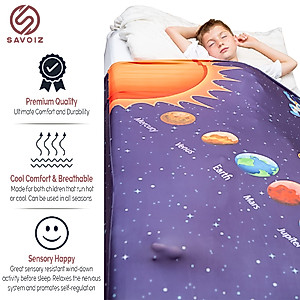 SAVOIZ Compression Sheet for Kids | Twin Size | Solar System Design
