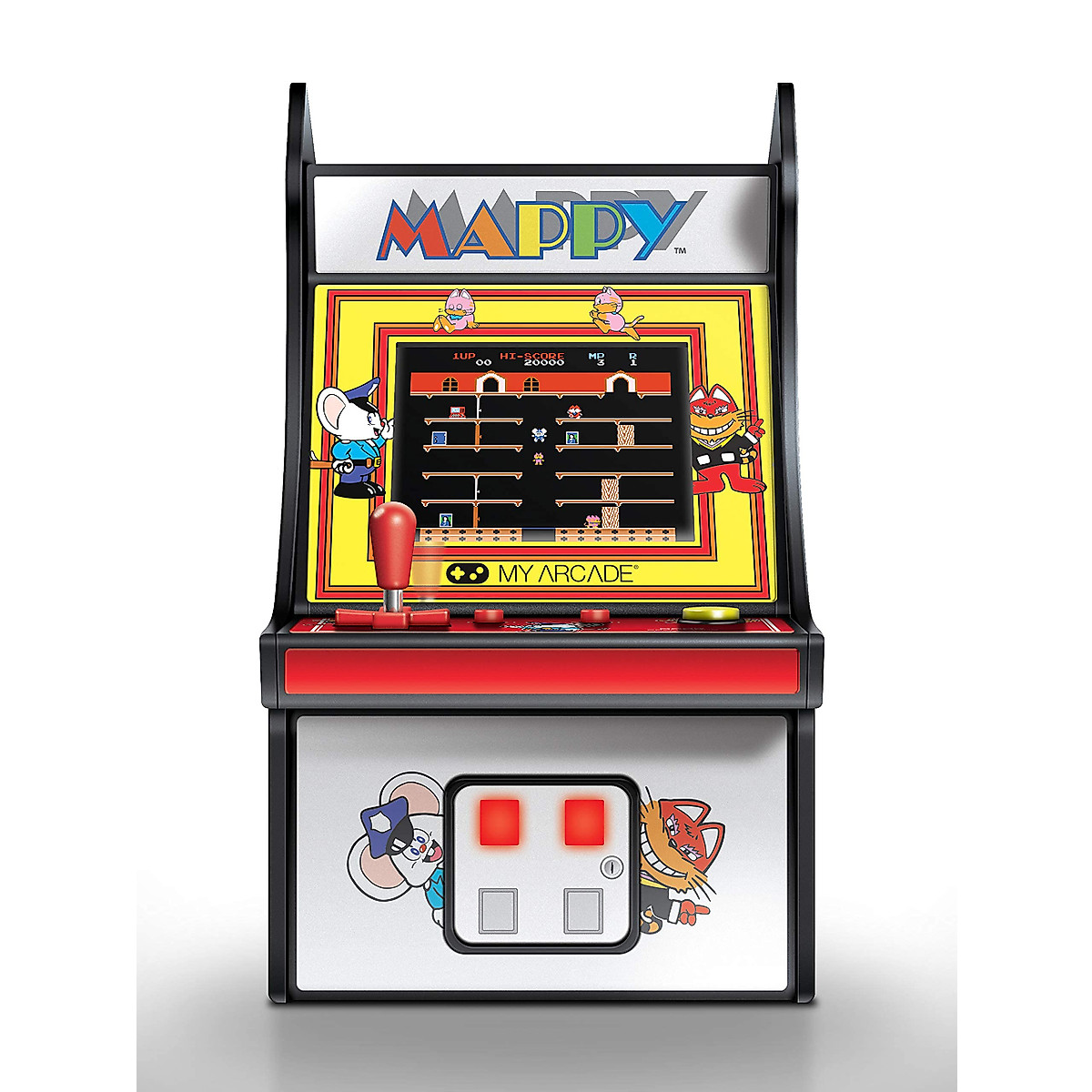 My Arcade Micro Player Game Bundle: Mappy and Ms. Pac-Man - Fully Playable 6.75 in. Collectible
