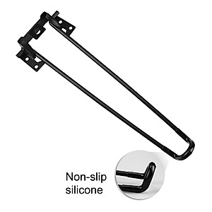 Enenes 17.7 Inch Folding Table Legs, 4 PCS Black Foldable Hairpin Table Legs, Height Heavy Duty Easy Install Folding Coffee Table Leg