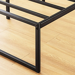 Mellow MYLA 14 Inch Metal Platform Bed Frame with Steel Slats, Full