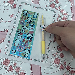 LIGHUFEIC Cartoon Pattern Retractable Knife Pen,Precision Paper Cutter Pen Craft Cutting Tool Paper Pen Cutter Knife with Tool Pocket Clip and Ten DIY stickers, 6 PACK