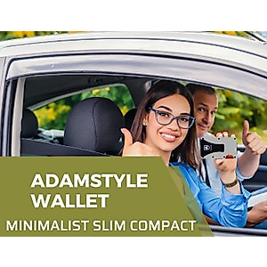 Adamstyle Minimalist Slim Wallet for Men - Mens Metal Compact Wallets - Rfid Blocking Credit Card Holder with Money Clip