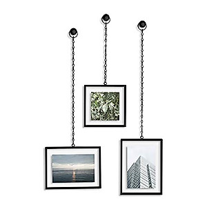 Umbra 311335-040 Fotochain 4x4 and 4x6 Picture Frame and Wall Decor Set for Photos, Black