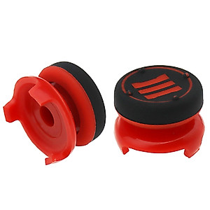 2pcs Division Thumb Grips Analog Sticks Extender Compatible with PS4 360 Controller Red