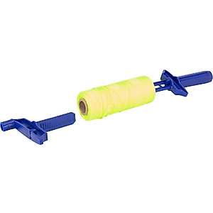 Marshalltown Mason's Line Winder, with Handle and 500FT Yellow Braided Line, Refillable, Made in The USA, LWML339