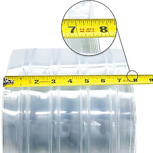 Toriexon Plastic Vinyl Replacement Strip Curtain 25' x 7.6', 0.08' Thickness Walk in Freezer Cooler Curtain Strips for Warehouse Commercial Entry Doors, Pet Doors