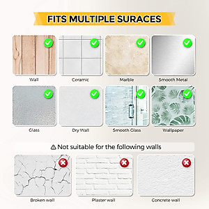 Door Stopper Wall Protector, Door Bumpers for Walls with Strong Back Adhesive Door Knob Wall Protector for Kitchen Cabinets (Clear, 6pcs)