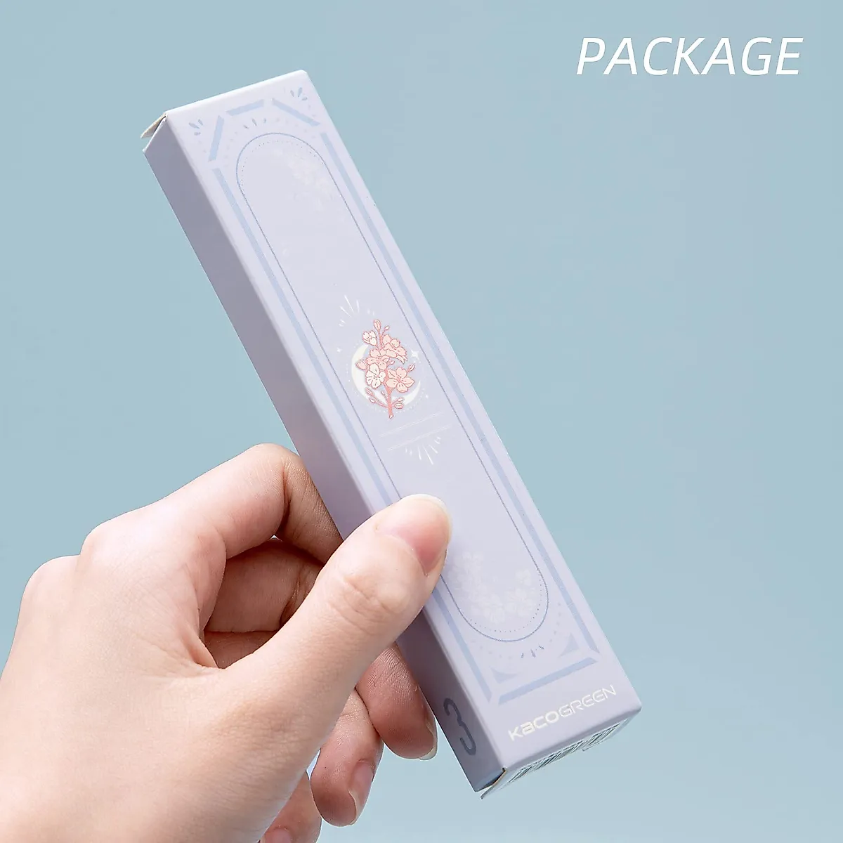 Kaco Gel Pens Cute Stationery 3 Pieces 0.5mm Fine Point, Quick Drying Pens for Journaling Aesthetic Office Supplies, 2 Black Ink and 1 Coral Ink