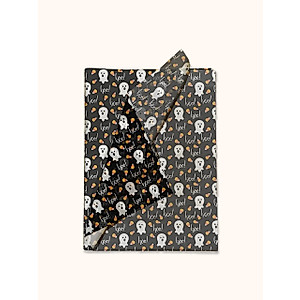 Halloween Ghosts Printed Tissue Paper - Tissue Paper for Gift Bags - Gift Bag Wrapping Paper - Gift Wrapping Paper - Holiday Tissue Paper - Fall Tissue Paper | 24 Sheets 20" x 30"