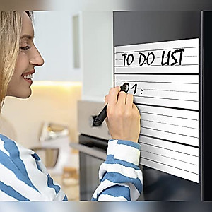 12 Pack Magnetic Sentence Strips for Teachers Sentence Strips 12 x 3 Inch Magnetic Dry Erase Sentence Strips Lined Magnetic Strips Reusable Classroom Learning Tool for Office School (White)