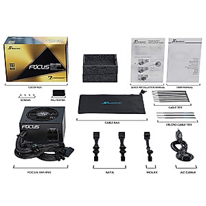 Seasonic Focus SSR-850FM, 850W 80+ Gold, Semi-Modular, Fits All ATX Systems, Fan Control in Silent and Cooling Mode, 7 Year Warranty, Perfect Power Supply for Gaming and Various Application