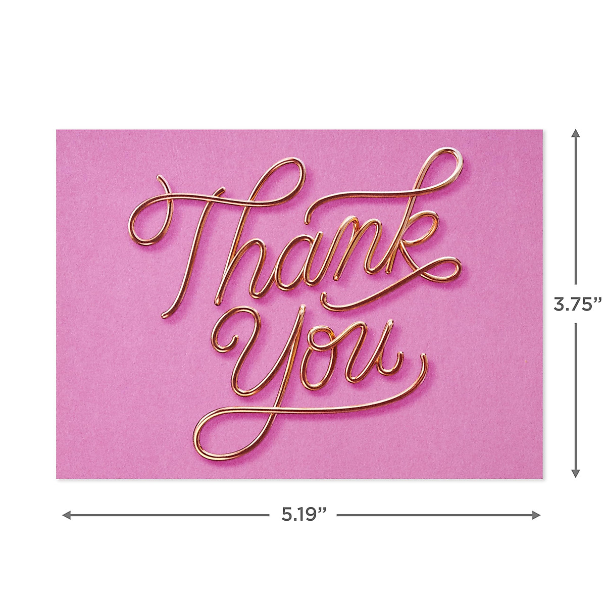 Hallmark Pink Thank You Notes (40 Blank Cards with Envelopes) for Bridal Showers, Birthdays, Graduations
