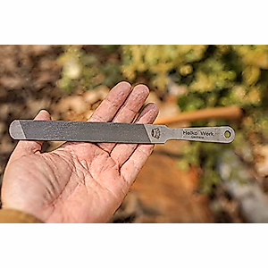 1844 Helko Werk Germany Dual Sided Axe Sharpening File - Axe Sharpener Metal File single-cut and cross-cut hand file (Compact File #22101)