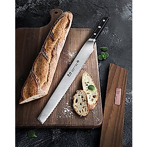 Cangshan TC Series 1020984 Swedish 14C28N Steel Forged 10.25-Inch Bread Knife and Wood Sheath Set