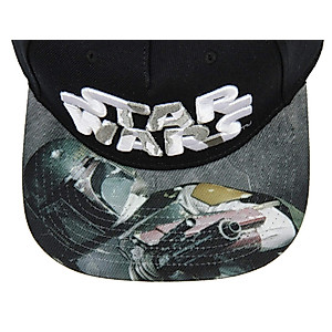 Star Wars Mandalorian Embroidered Adjustable Adult Snapback Hat Baseball Cap Black