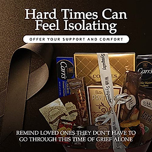 With Sincere Sympathy Condolence Gift Basket, Sympathy Baskets for Loss of a Loved One, Gourmet & Elegantly Arranged Funeral Basket, Dark Copper Bereavement Care Basket by Nikki’s Gift Baskets