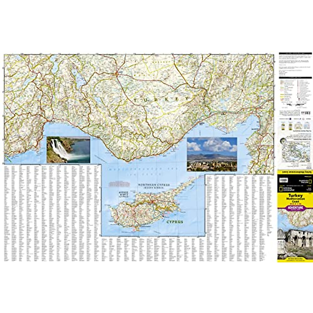 Türkiye (Turkey): Mediterranean Coast Map (National Geographic Adventure Map, 3019)