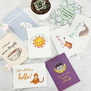 Mr. Pen- Thinking of you cards with envelopes, 20 Unique Design, Large 5”x7”, Thinking of You Card, Blank Inside, Greeting Cards Thinking of you, Encouragement Cards, Note Cards with Envelopes