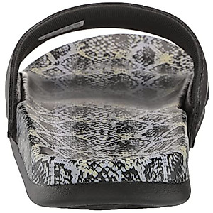 adidas Women's Adilette Comfort Slides Sandal, Core Black/Core Black/Almost Pink, 7