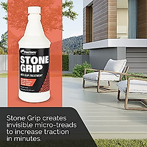 Stone Grip Industrial (Gallon) Non-Slip Floor Treatment for Tile and Stone to Prevent Slippery Floors. Indoor/Outdoor, Residential/Commercial, Works in Minutes for Increased Traction