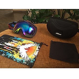 PHIBEE Unisex Snow Ski Goggles Frameless 100% UV Protection Snowboard Goggles for Men Women Youth 166ABL