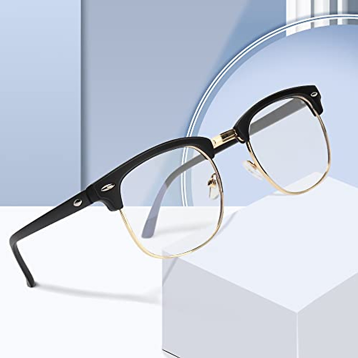 LETAAKA Blue Light Blocking Glasses for Men Women, 4 Pack Blue Light Glasses with Anti UV400 Clear Glasses for Computer Fake Eyewear