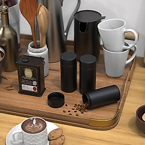 TecQach Portable Metal Aluminum Food Storage Jar 3-Pack,Airtight,Smell,Proof,Container, Metal Waterproof Small Bottle Multipurpose Container Spices Container