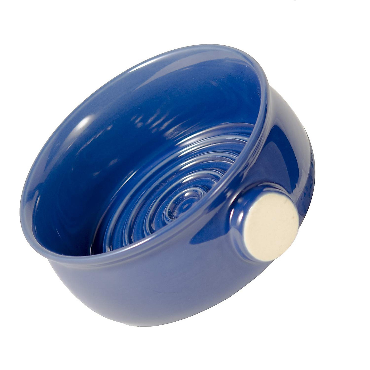 Grandslam Shaving Soap Bowl for Men, Wide Mouth, Ceramic, Easier to Lather and Clean, Non-slip Handle, Handmade Pottery Cup for Soap and Cream