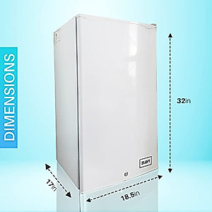ZLOFT Mini Fridge with Freezer 3.2cu | Portable Mini Fridge for Bedroom, Dorm Refrigerator/Dorm Fridge, Small Refrigerator with Freezer, Mini Refrigerator, Small Fridge RV Refrigerators, White
